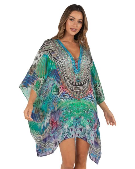 Kaiami Jirkar Beach Cover In Bluegreen Free Shipping And Easy Returns