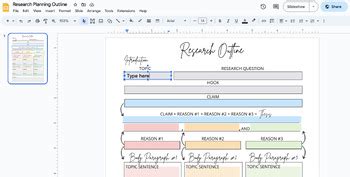 Research Outline Printable Digital Google Slides Explanatory Persuasive