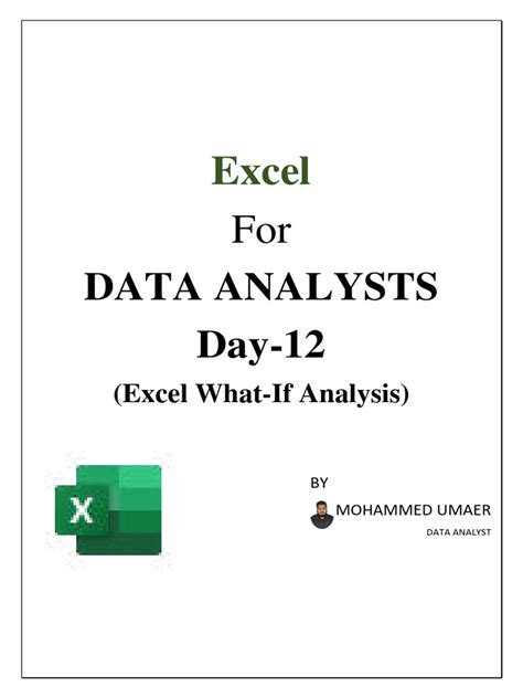 Excel Pdf Data Analysis Microsoft Excel