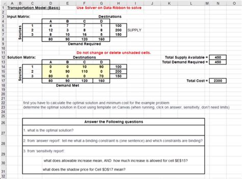 solved e f g use solver on data ribbon to solve m n a b c d