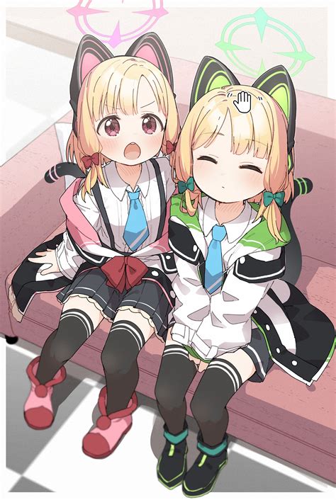 Yukie Kusaka Shi Midori Blue Archive Momoi Blue Archive Blue