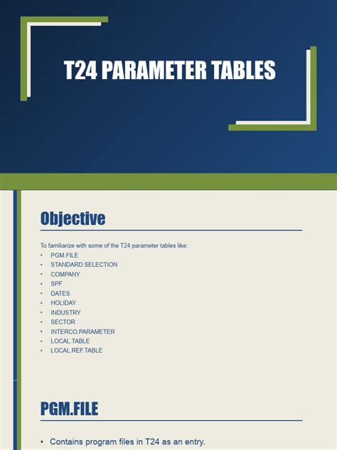 T24 Parameter Tables Pdf Parameter Computer Programming Computer File