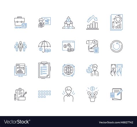 Energy Efficiency Line Icons Collection Royalty Free Vector