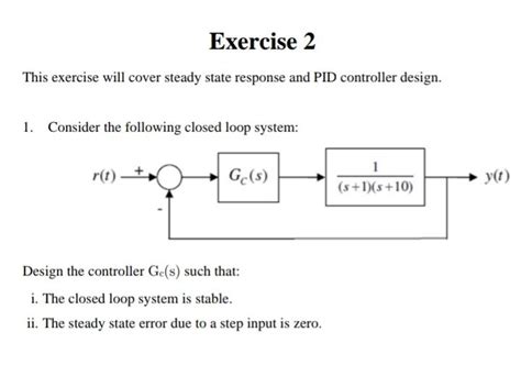 Solved Exercise This Exercise Will Cover Steady State Chegg