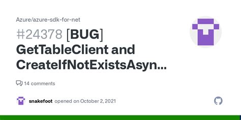 [bug] Gettableclient And Createifnotexistsasync Fails Silently · Issue 24378 · Azure Azure Sdk