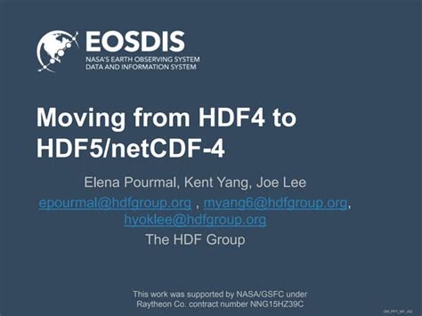 moving form hdf4 to hdf5 netcdf 4 pptx databases computer
