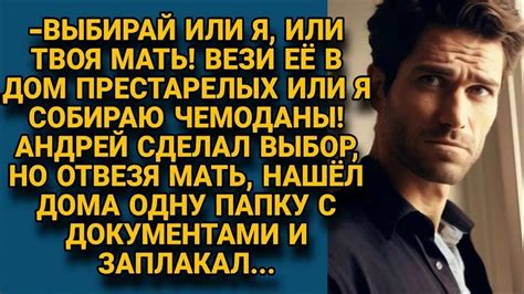 Жена с шантажом заставила отвезти мать в дом престарелых но разбирая её документы 23 Youtube
