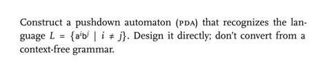 Solved Construct A Pushdown Automaton Pda That Recognizes