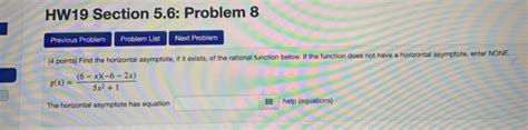 solved hw19 section 5 6 problem 8 previous problem problem