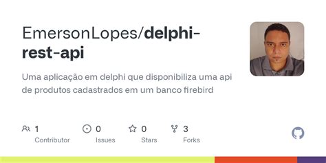 Github Emersonlopesdelphi Rest Api Uma Aplicação Em Delphi Que Disponibiliza Uma Api De