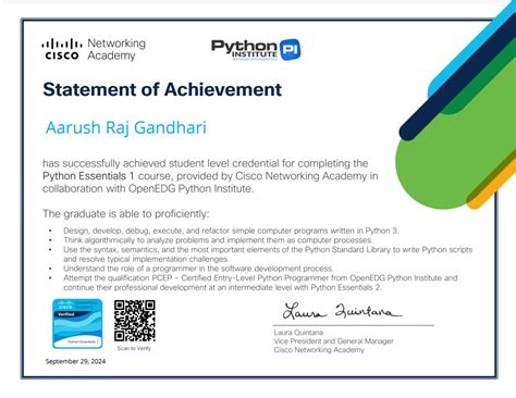 Aarush Raj Gandhari On Linkedin Python Cisconetworkingacademy
