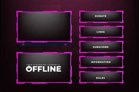 Premium Vector Girly Gaming Overlay Decoration For Online Streamers