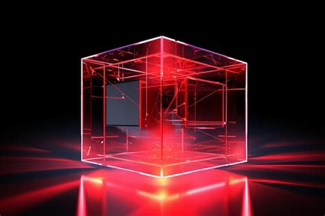 Abstract Cube Structure 3d Rendering Premium Ai Generated Image