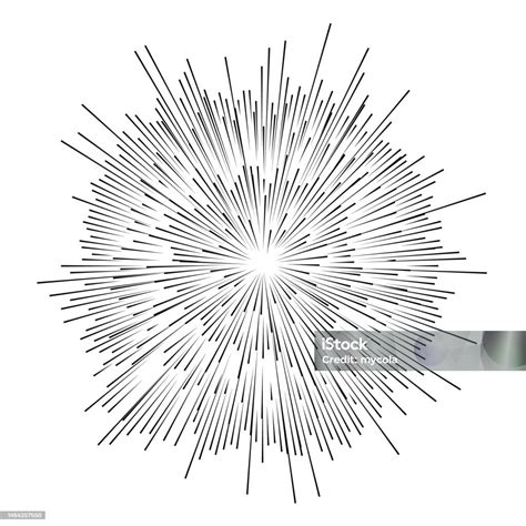 만화책용 원형 방사형 속도 라인 불꽃놀이 폭발 배경 스타 버스트 라운드 로고 원형 디자인 요소 추상 기하학적 별 광선 만화책에 대한 스톡 벡터 아트 및 기타 이미지 Istock