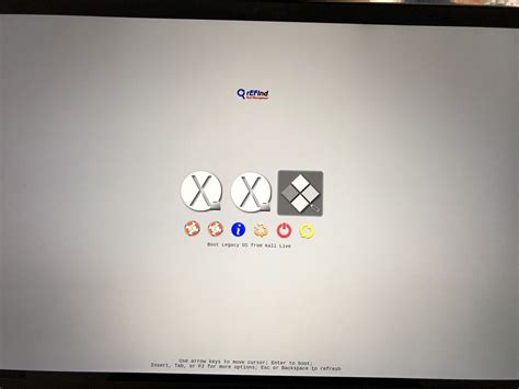 unix unable to boot kali linux using refind ask different