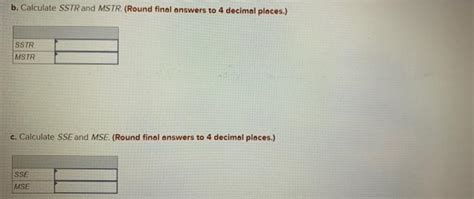 Solved Calculate The Grand Meancalculate SSTR And Chegg Com