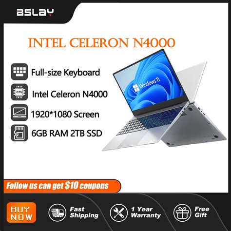 Learning Laptop 15 6 Inch Intel Celeron N4000 6g Ram 2tb Ssd Ultrabook Pc Ips Sceen Windows 11