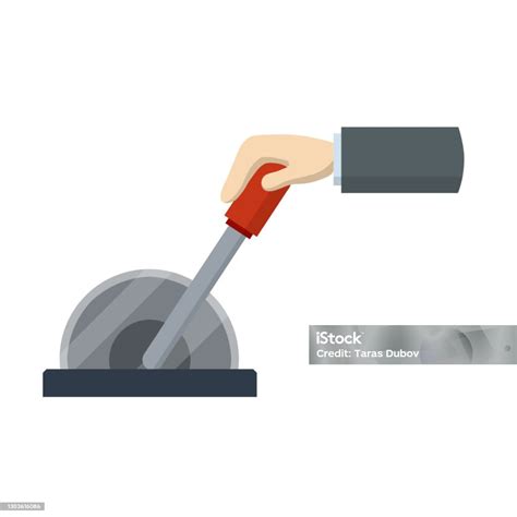 메커니즘 속도를 높이기 위한 레버 남자 손바닥 은 자동차의 제어를 전환합니다 자동 기술 만화 플랫 일러스트레이션 지레에 대한 스톡 벡터 아트 및 기타 이미지 Istock