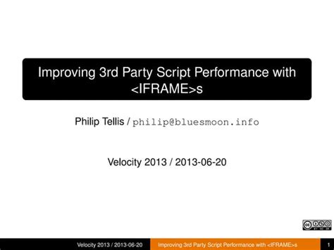 Improving 3rd Party Script Performance With Iframes Pdf