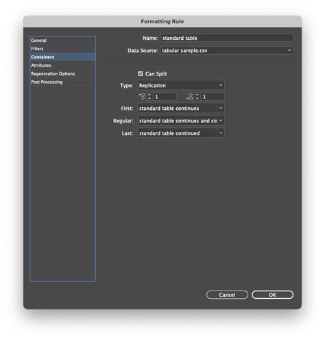 Containers Tabular Fields In Design Plugins 65bit Software