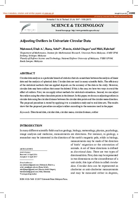 pdf adjusting outliers in univariate circular data