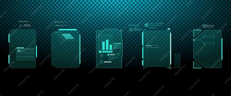 미래형 벡터 Hud 인터페이스 화면 디자인 디지털 콜 아웃 제목 Hud Ui Gui 프리미엄 벡터