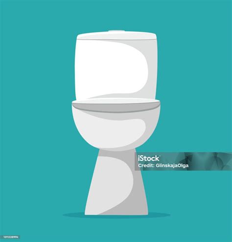 廁所卡通向量插圖白色陶瓷 Wc 標誌與衛生紙和刷衛生和浴室的概念簡潔現代室內衛生洗手間室內設計向量圖形及更多乾淨圖片 乾淨 住宅房間