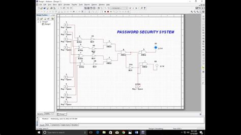 Password Security System On Multisim Project Circuit Diagram