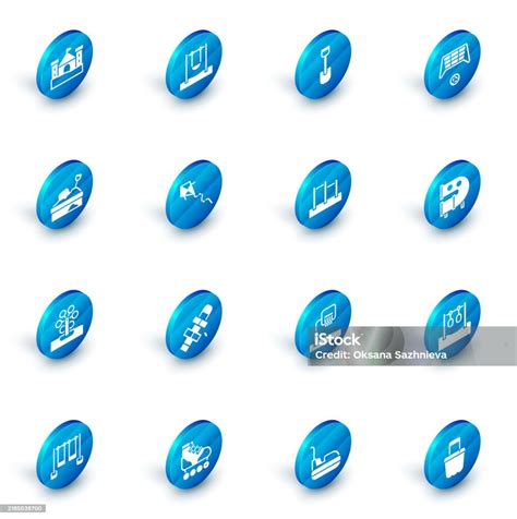 스윙 삽 장난감 공이 있는 축구 골대 샌드박스 모래 관람차 연 어린이 놀이터 슬라이드 파이프 및 수평 막대 아이콘을 설정합니다 벡터 3차원 형태에 대한 스톡 벡터 아트 및