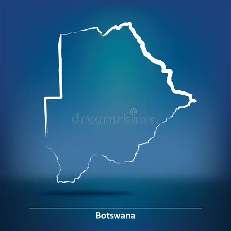 Doodle Map Of Botswana Stock Vector Illustration Of Creation 125161455