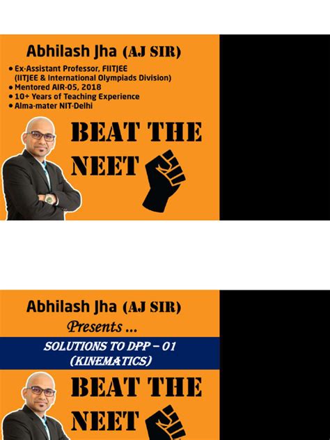 Ch Kinematics Dpp 01 Discussion Notes Pdf