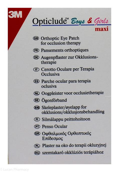 Opticlude™ Boys And Girls Maxi Orthoptic Eye Patch For Occlusion Therapy