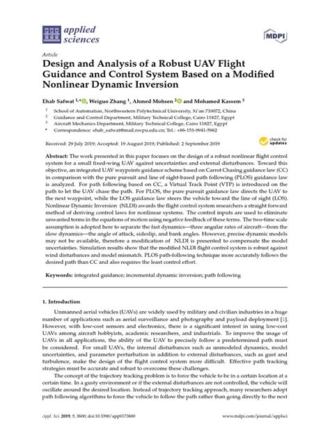 Design And Analysis Of A Robust Uav Flight Guidance And Control System