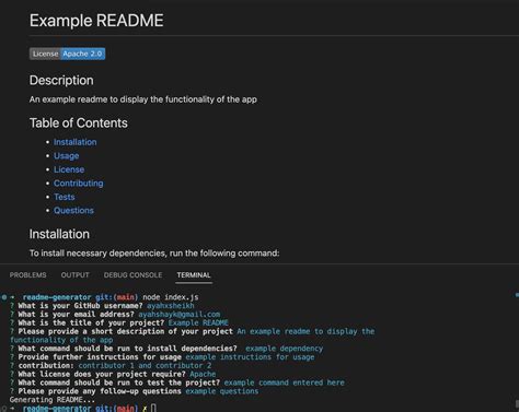 Github Ayahxsheikhreadme Generator Uses Nodejs To Efficiently