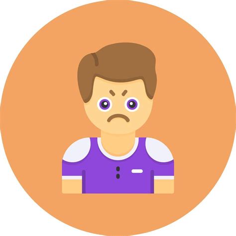 Irritation Flat Circle Style Icon 54682931 Vector Art At Vecteezy