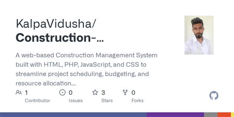 Github Kalpavidusha Construction Management System A Web Based Construction Management System