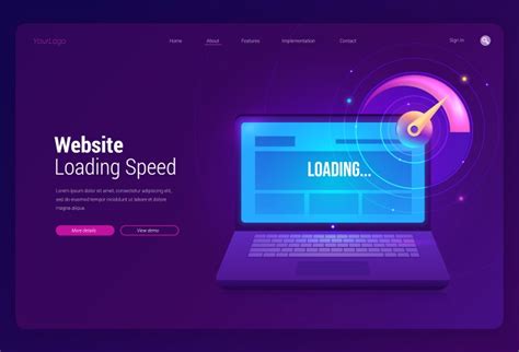 Website Loading Speed Test Banner Internet Traffic