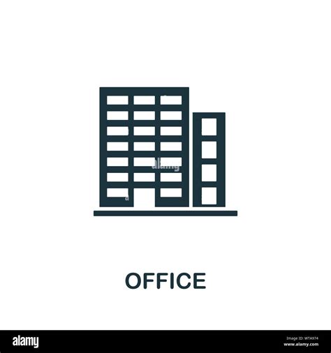 Office Vector Icon Symbol Creative Sign From Buildings Icons Collection Filled Flat Office