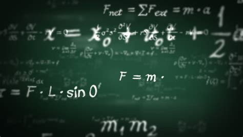 Flying Through Different Physics Formulas Loopable Stock Footage Video 100 Royalty Free