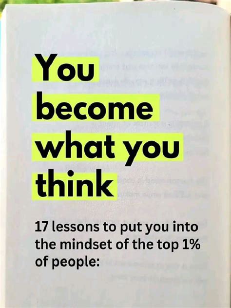 You Become What You Think Pdf