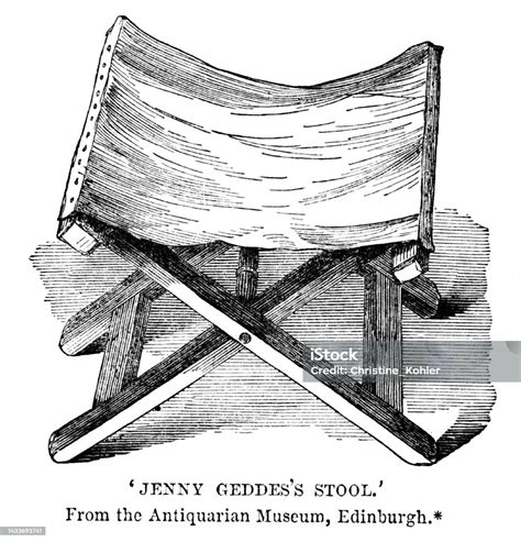 Vetores De O Banco De Jenny Geddes Causou Um Motim Guerras Dos Três