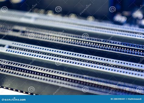 Motherboard DDR RAM Memory Slot Sockets Close Up Stock Image Image Of Technology Digital