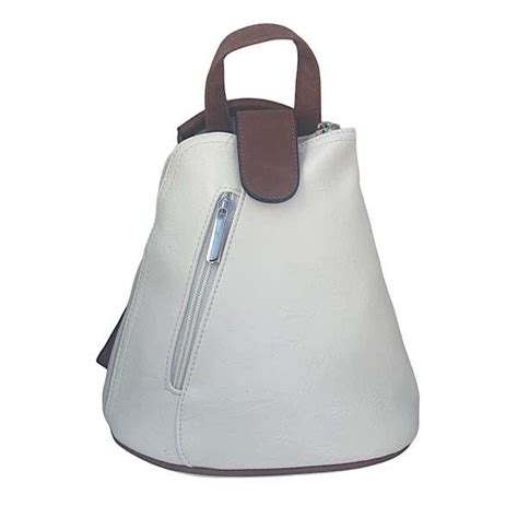 Triangular White Mini Backpack White Tan Julia Rose Ts And Accessories