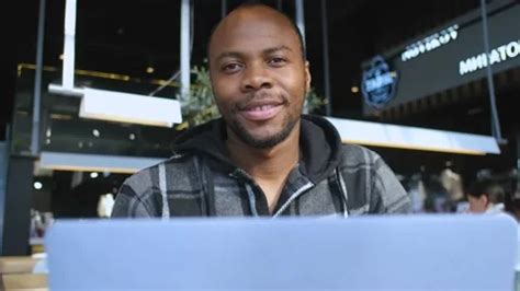 Portrait Of A Black Man At A Laptop In A Stock Video Pond5