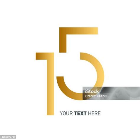 Template Abstrak Nomor 15 Template Nomor Ulang Tahun Terisolasi Label