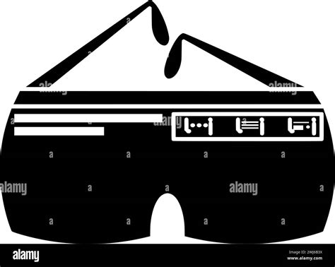 Black Glasses Silhouette Or Flat Sunglasses Illustration Of Safety Logo