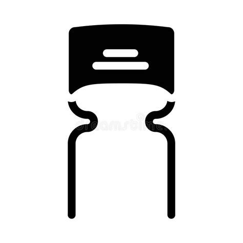 Ceramic Capacitor Electronic Component Glyph Icon Vector Illustration