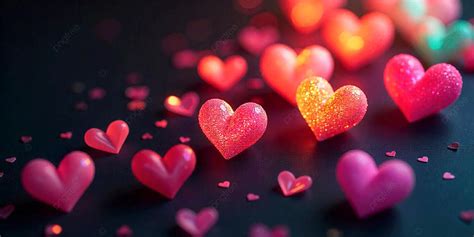 빛나는 붉은 마음 사랑 배경 빛나는 붉은 마음 하트 발렌타인 마음 배경 일러스트 및 사진 무료 다운로드 Pngtree