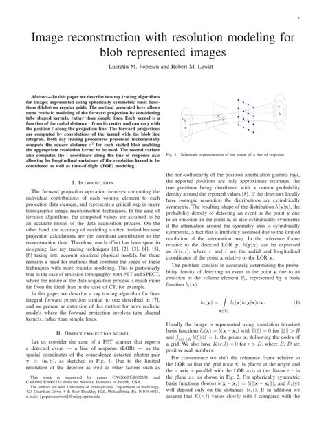 Pdf Image Reconstruction With Resolution Modeling For Blob Represented Images