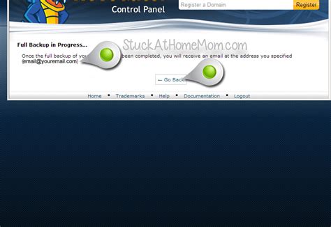 how to backup a website using cpanel step by step with pictures stuck